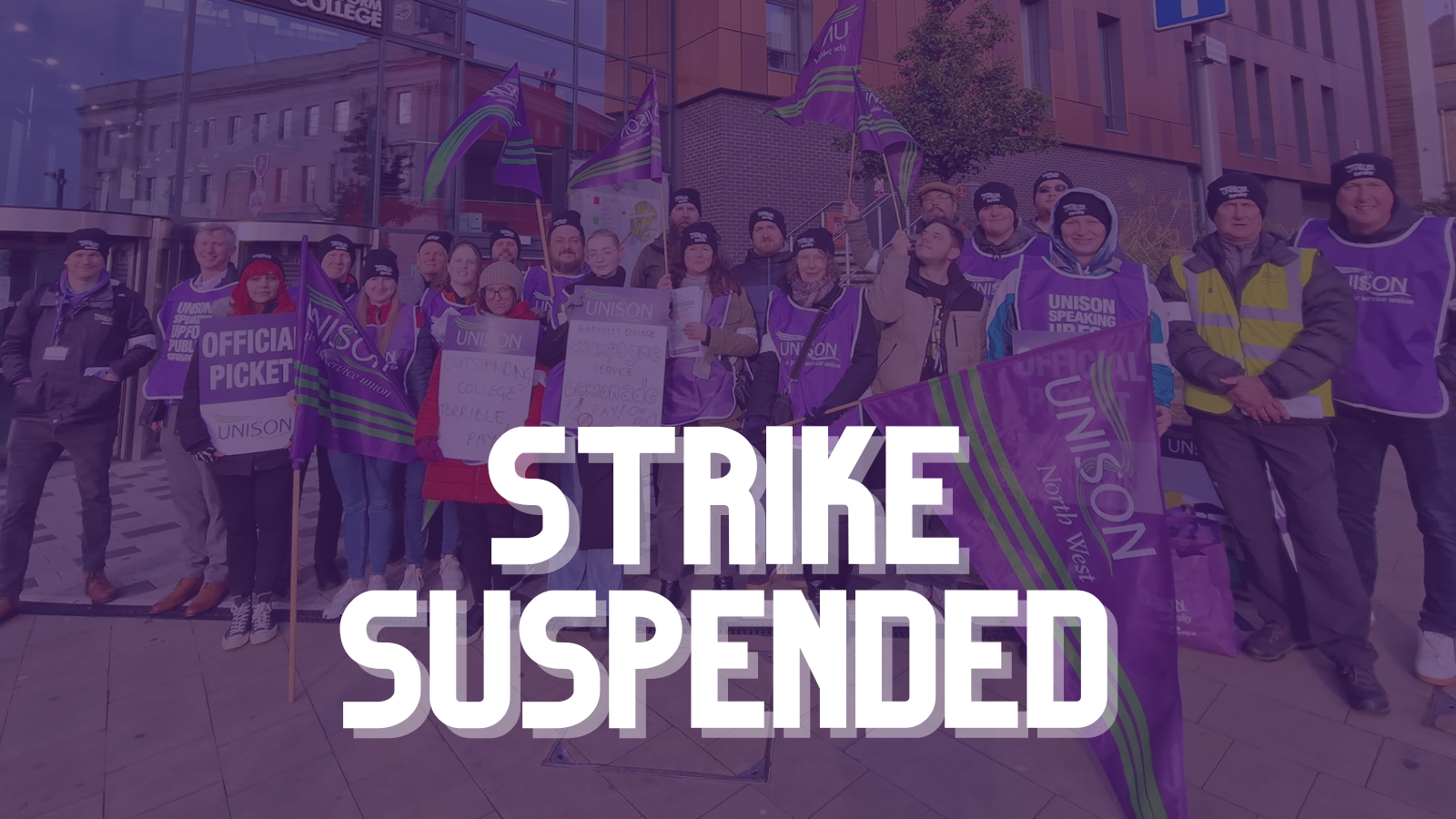 Strike at Barnsley College set for next week suspended, says UNISON ...